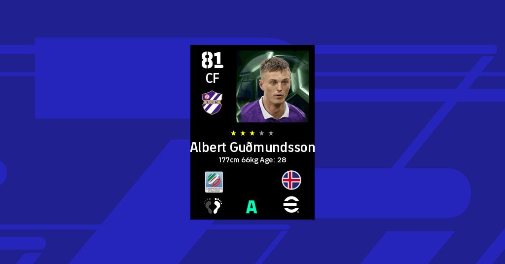 Albert Guðmundsson eFootball Stats