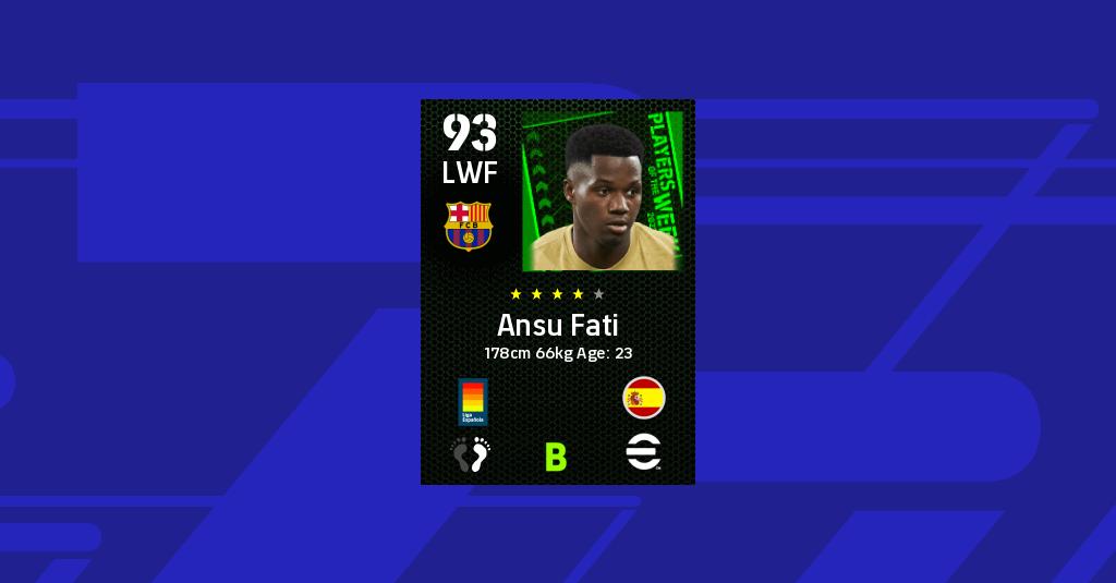 Anssumane Fati eFootball Stats
