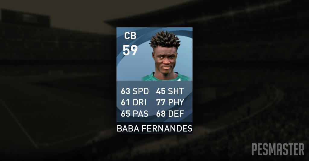 Baba Fernandes PES 2021 Stats