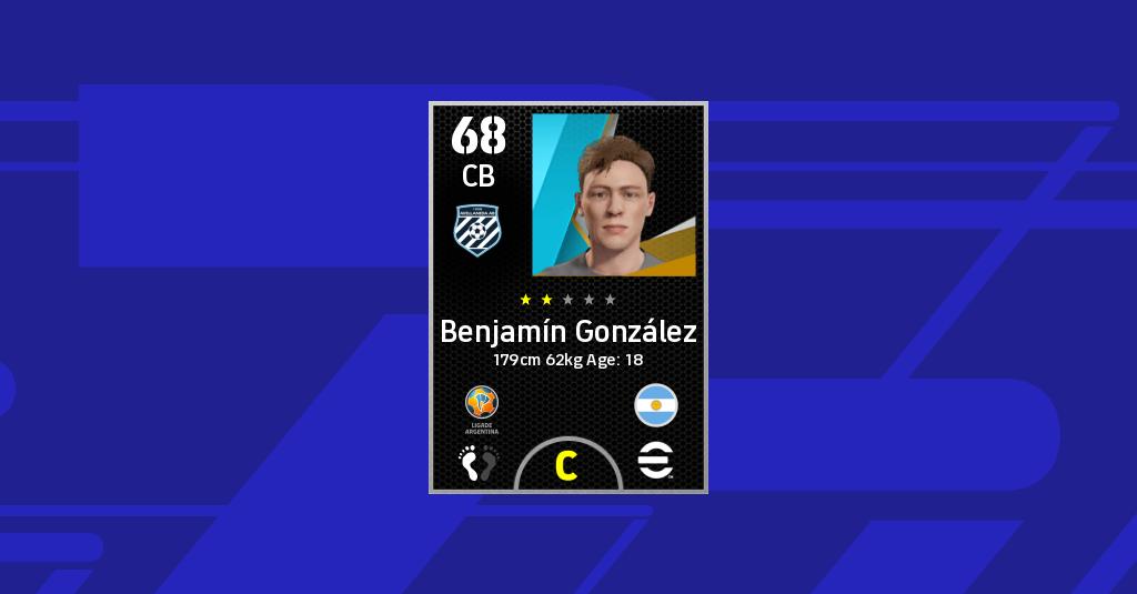 Benjamín González eFootball Stats