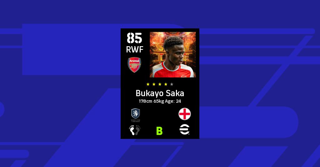 Bukayo Saka eFootball Stats