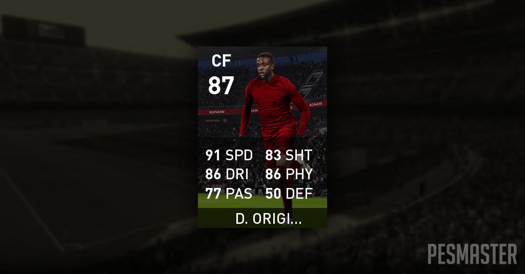 Divock Origi PES 2021 Mobile Stats