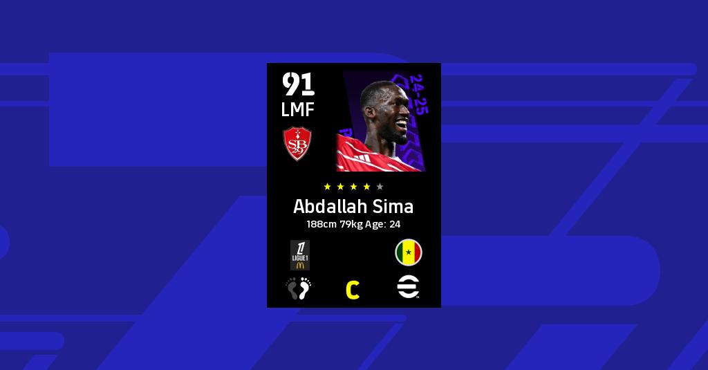 Abdallah Sima eFootball 2022 Stats