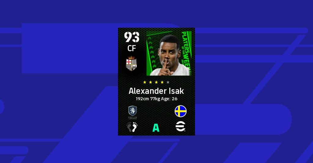 Alexander Isak eFootball Stats