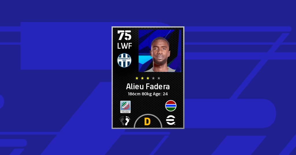 Alieu Fadera eFootball 2022 Stats