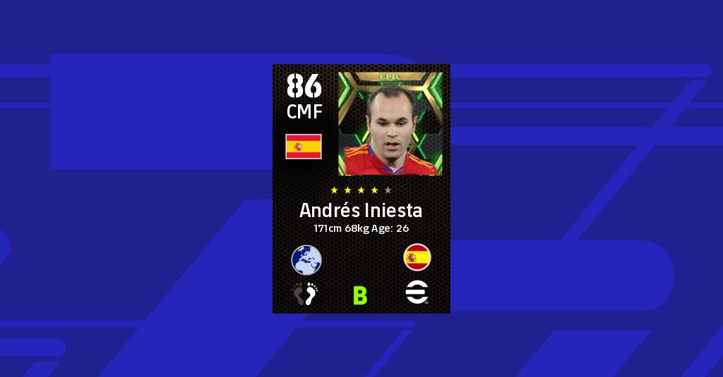 Andrés Iniesta eFootball 2022 Stats