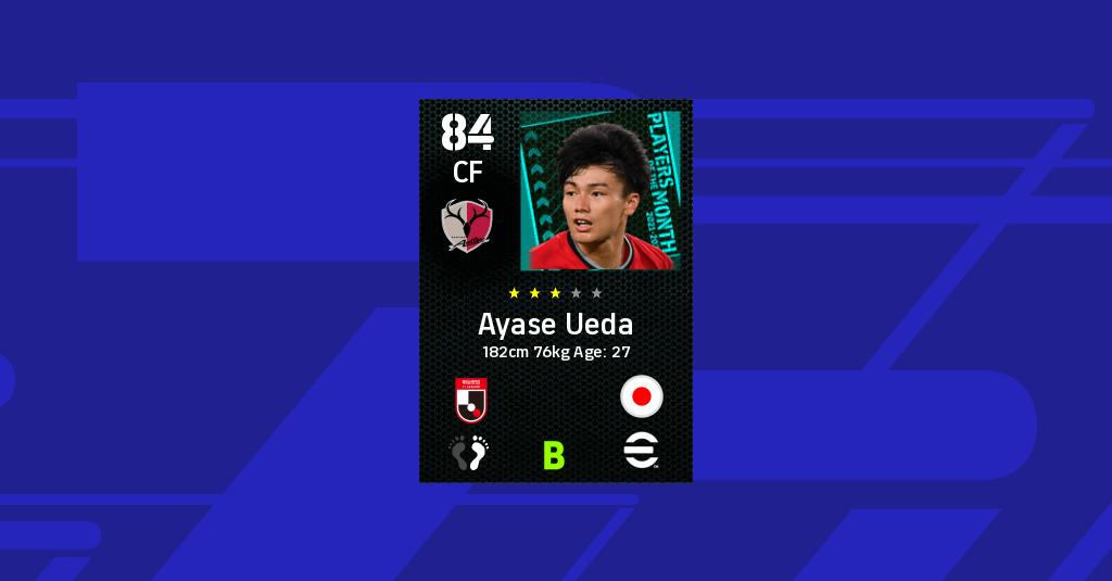 Ayase Ueda eFootball 2022 Stats