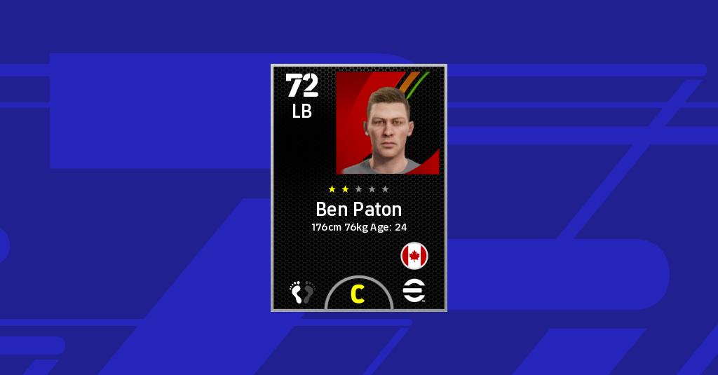 Ben Paton eFootball 2022 Stats