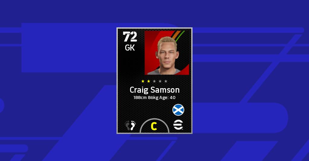 Craig Samson eFootball 2022 Stats