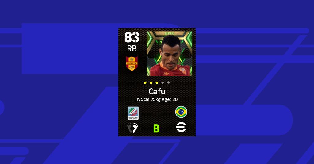 Cafu eFootball 2022 Stats