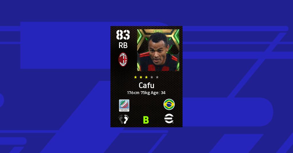 Cafu eFootball 2022 Stats