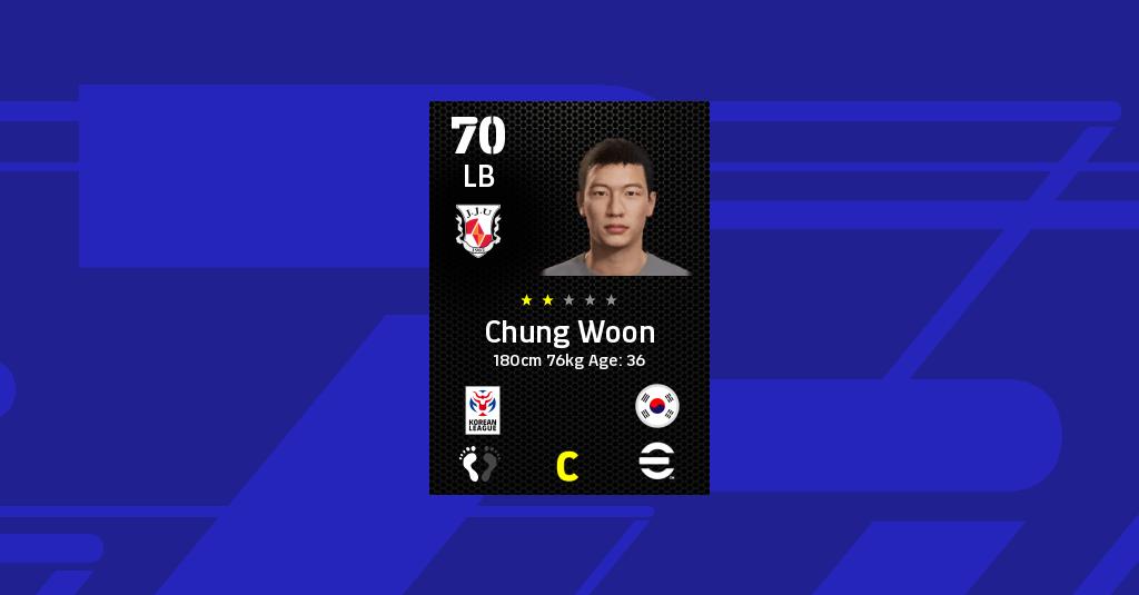 Chung Woon eFootball 2022 Stats
