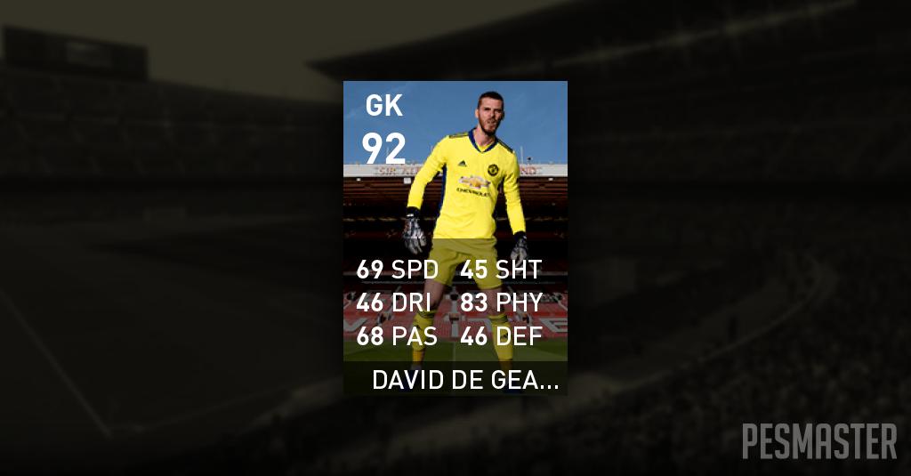David de Gea PES 2021 Mobile Stats
