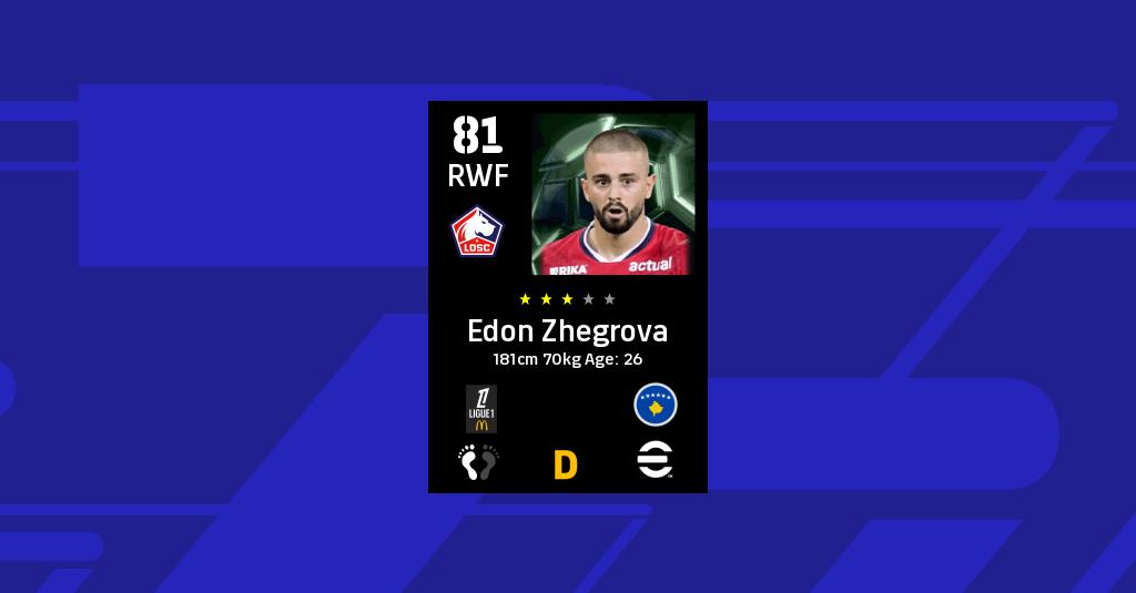 Edon Zhegrova eFootball 2022 Stats