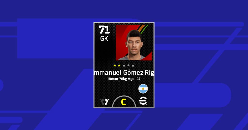 Emmanuel Gómez Riga eFootball Stats