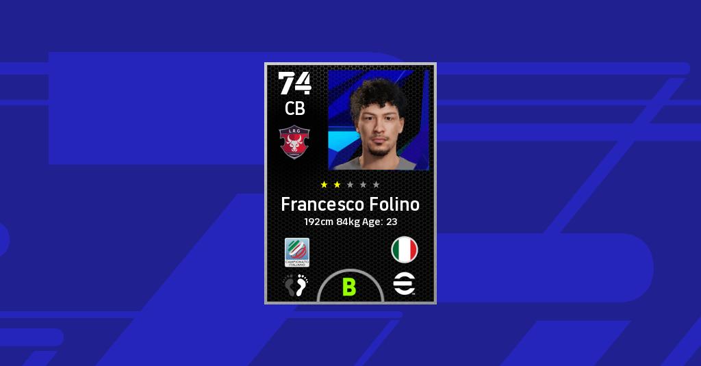 Francesco Folino eFootball 2022 Stats