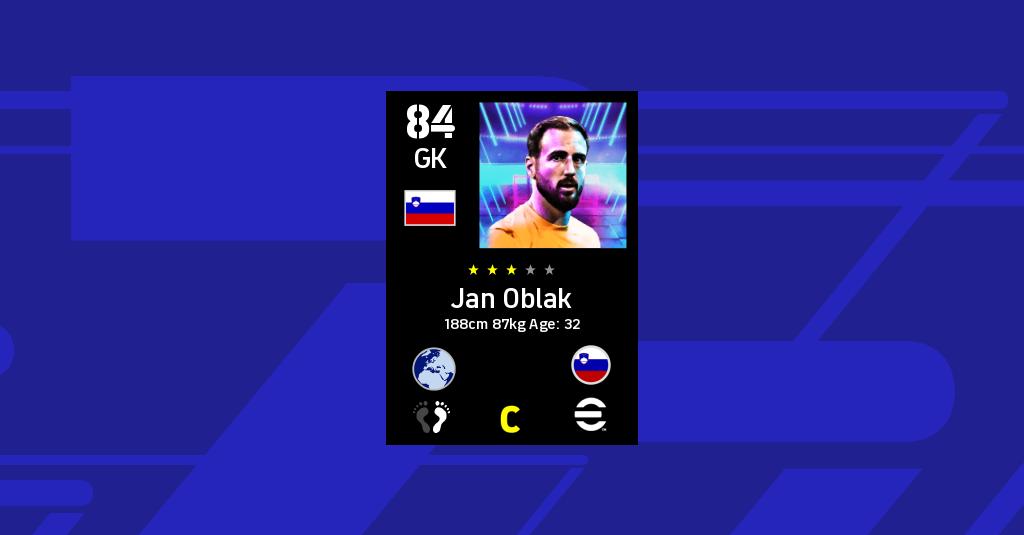 Jan Oblak eFootball 2022 Stats