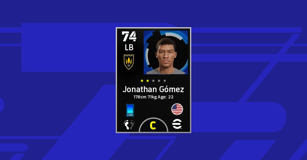 Jonathan Gómez eFootball 2022 Stats