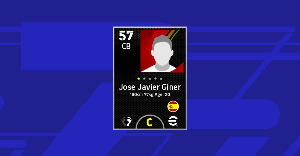Jose Javier Giner eFootball 2022 Stats
