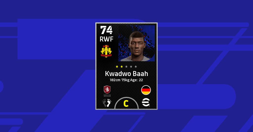 Kwadwo Baah eFootball 2022 Stats