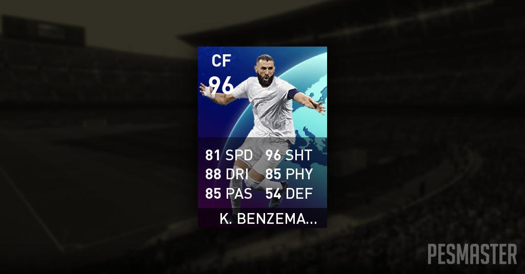Karim Benzema PES 2021 Mobile Stats