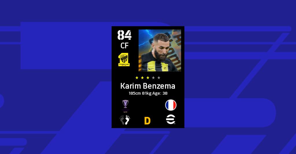 Karim Benzema eFootball 2022 Stats