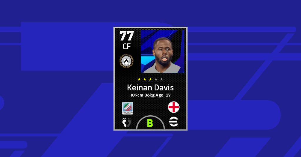 Keinan Davis eFootball 2022 Stats