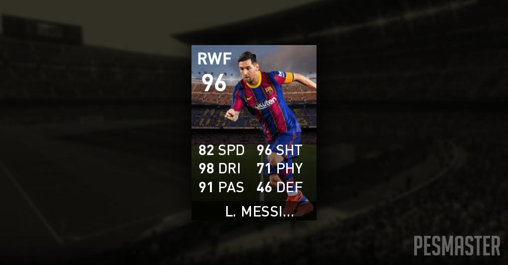 Lionel Messi PES 2021 Mobile Stats