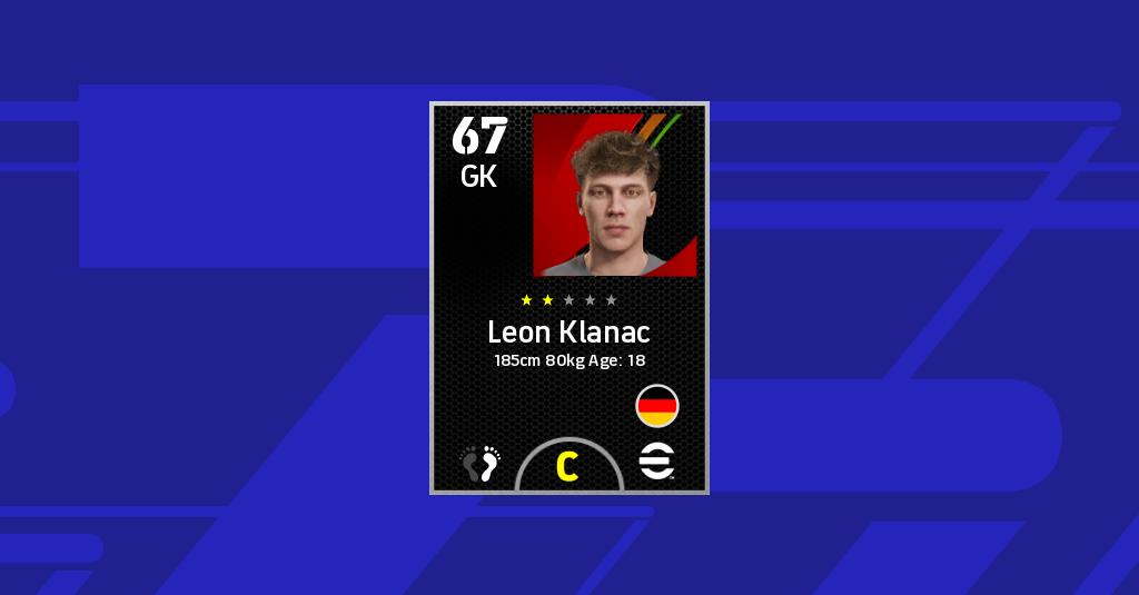 Leon Klanac eFootball 2022 Stats