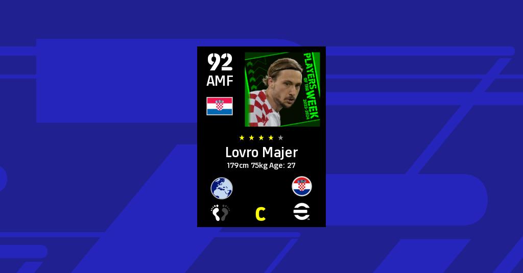 Lovro Majer eFootball 2022 Stats