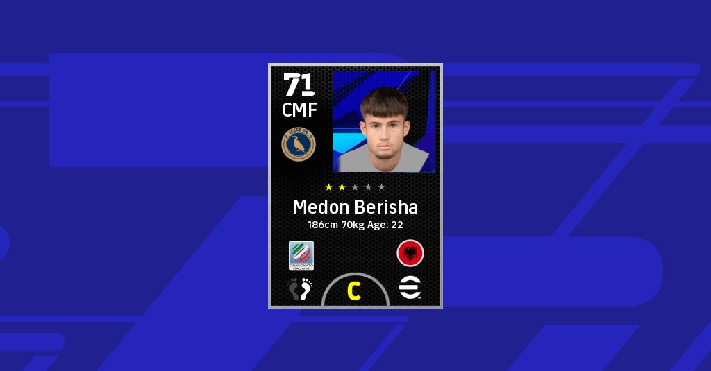 Medon Berisha eFootball 2022 Stats
