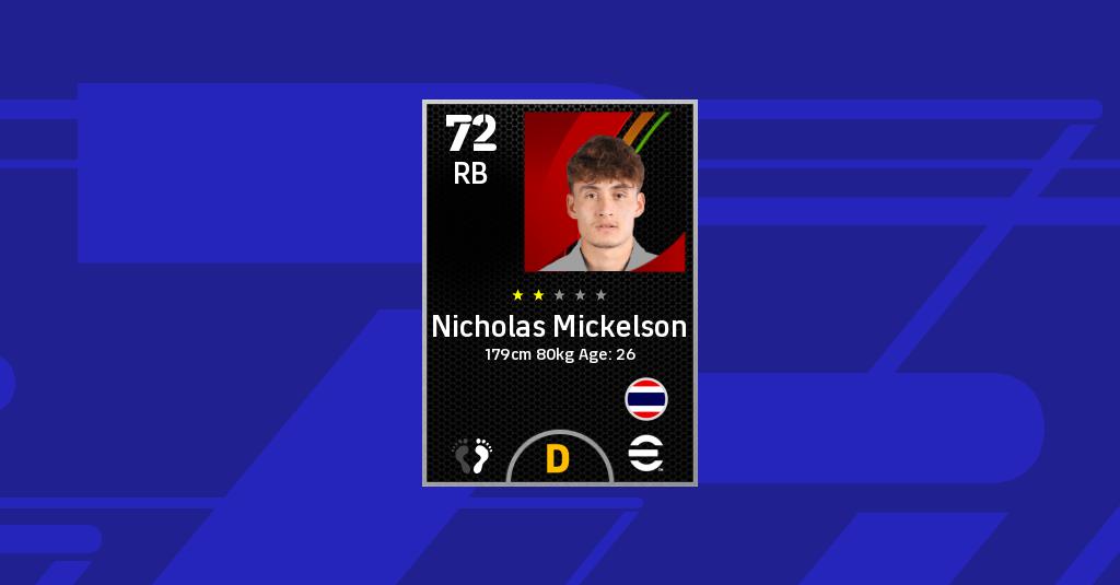 Nicholas Mickelson eFootball 2022 Stats