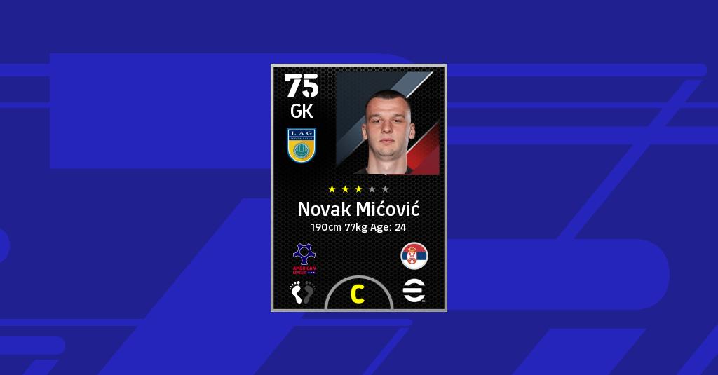 Novak Mićović eFootball 2022 Stats