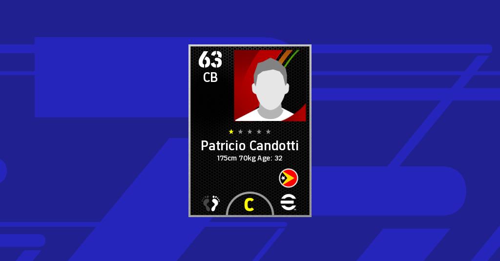 Patricio Candotti eFootball 2022 Stats