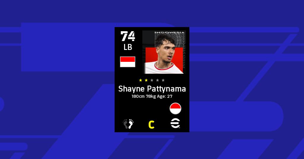 Shayne Pattynama eFootball 2022 Stats