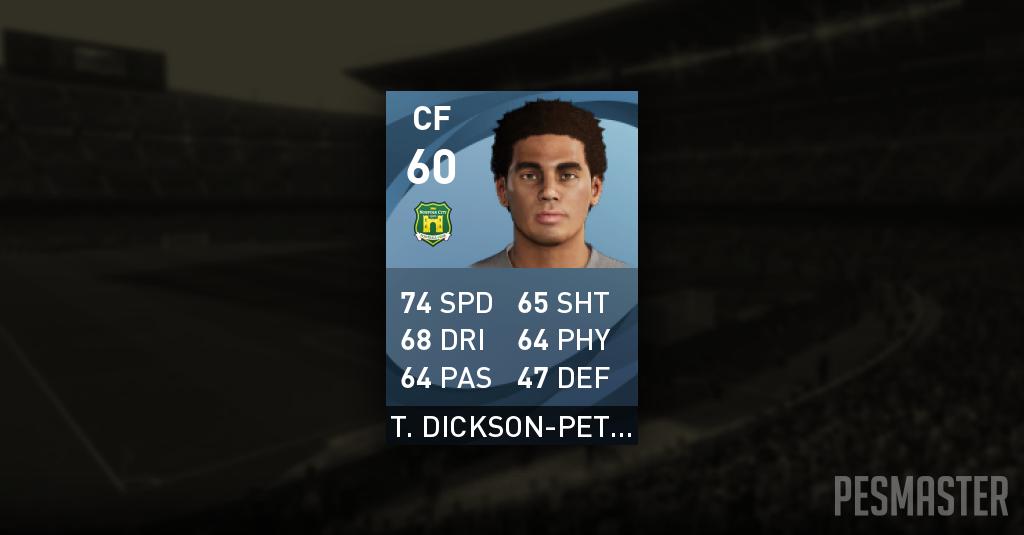 Tom Dickson-Peters PES 2021 Stats