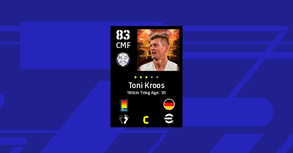 Toni Kroos eFootball 2022 Stats