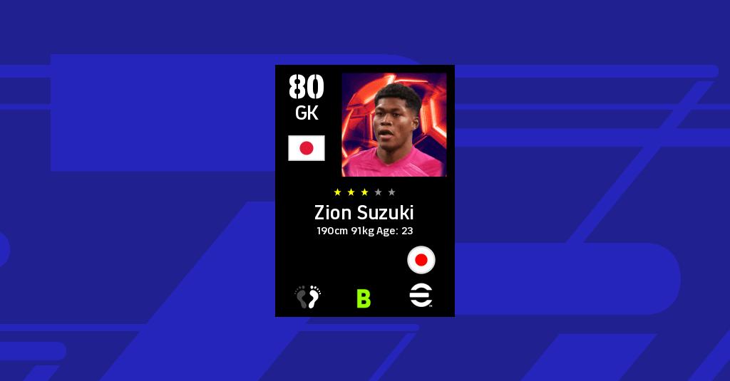 Zion Suzuki eFootball Stats