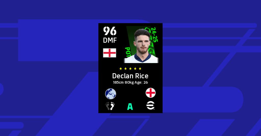 Declan Rice eFootball Stats
