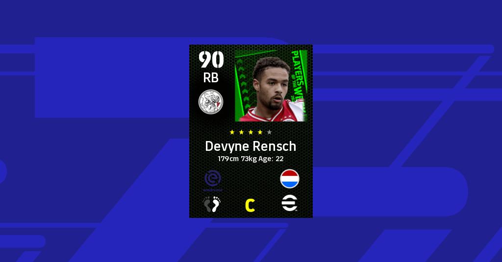 Devyne Rensch eFootball Stats