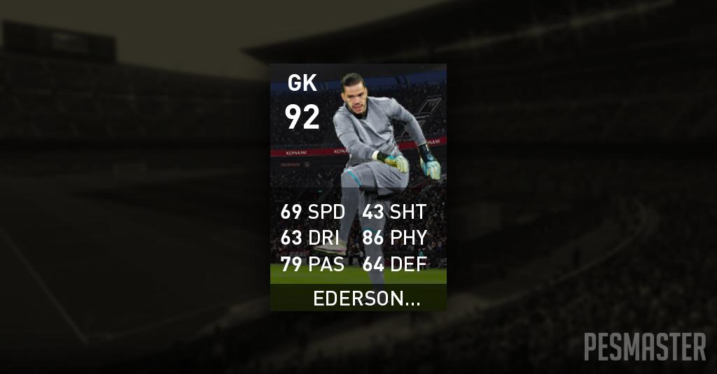 Ederson Santana de Moraes PES 2021 Stats
