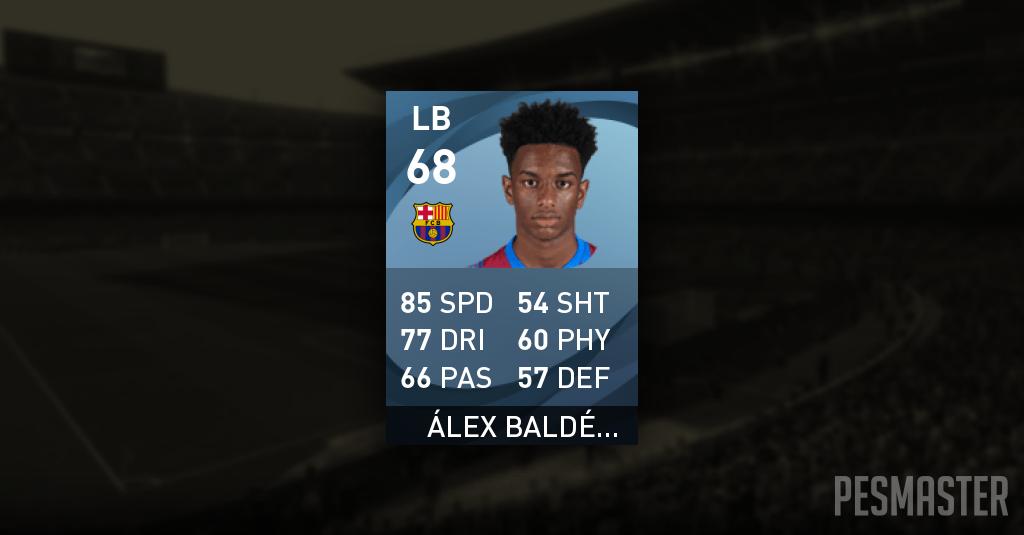 Estatisticas de Álex Baldé en PES 2021 Mobile