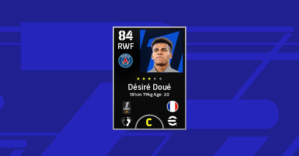 Estatisticas de Désiré Doué en eFootball