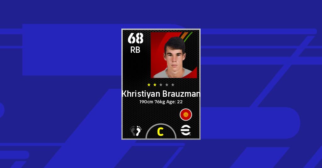 Estatisticas de Khristiyan Brauzman en eFootball