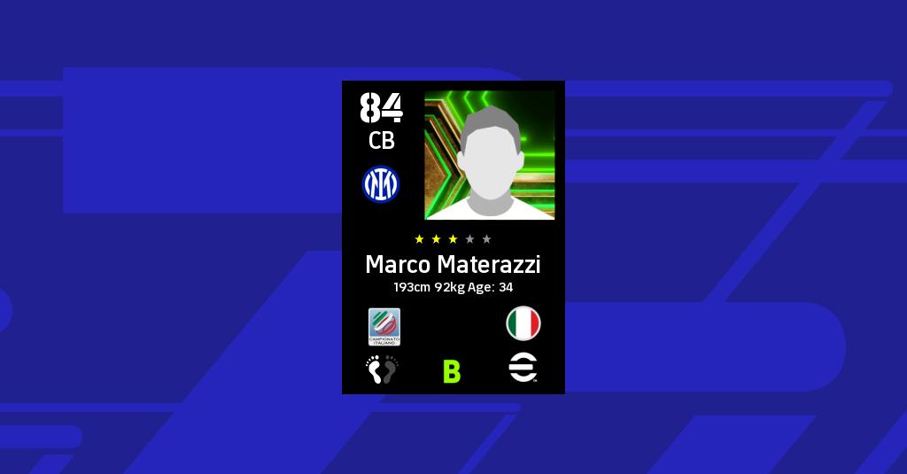 Estatisticas de Marco Materazzi en eFootball
