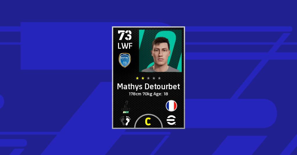 Estatisticas de Mathys Detourbet en eFootball