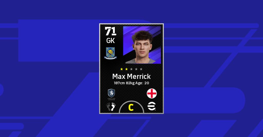 Estatisticas de Max Merrick en eFootball