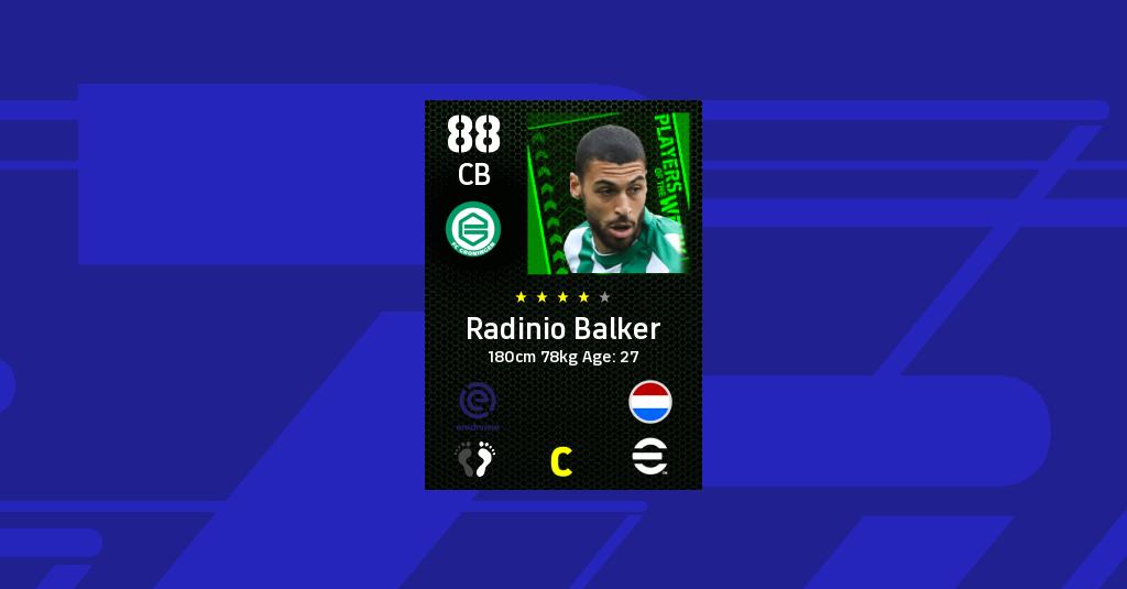Estatisticas de Radinio Balker en eFootball