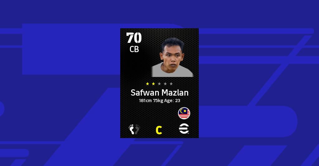 Estatisticas de Safwan Mazlan en eFootball
