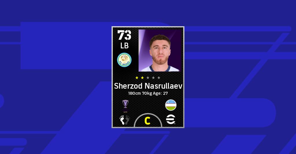 Estatisticas de Sherzod Nasrullaev en eFootball